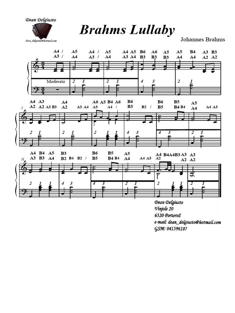 Brahmsova Uspavanka | PDF