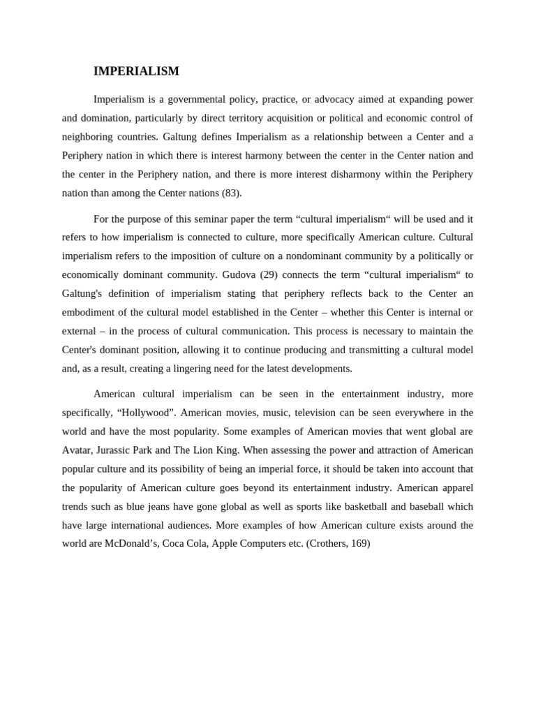 Understanding Cultural Imperialism | PDF | Imperialism