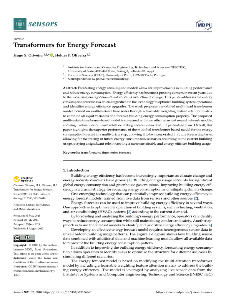 Transformers For Energy Forecast | PDF | Applied Mathematics