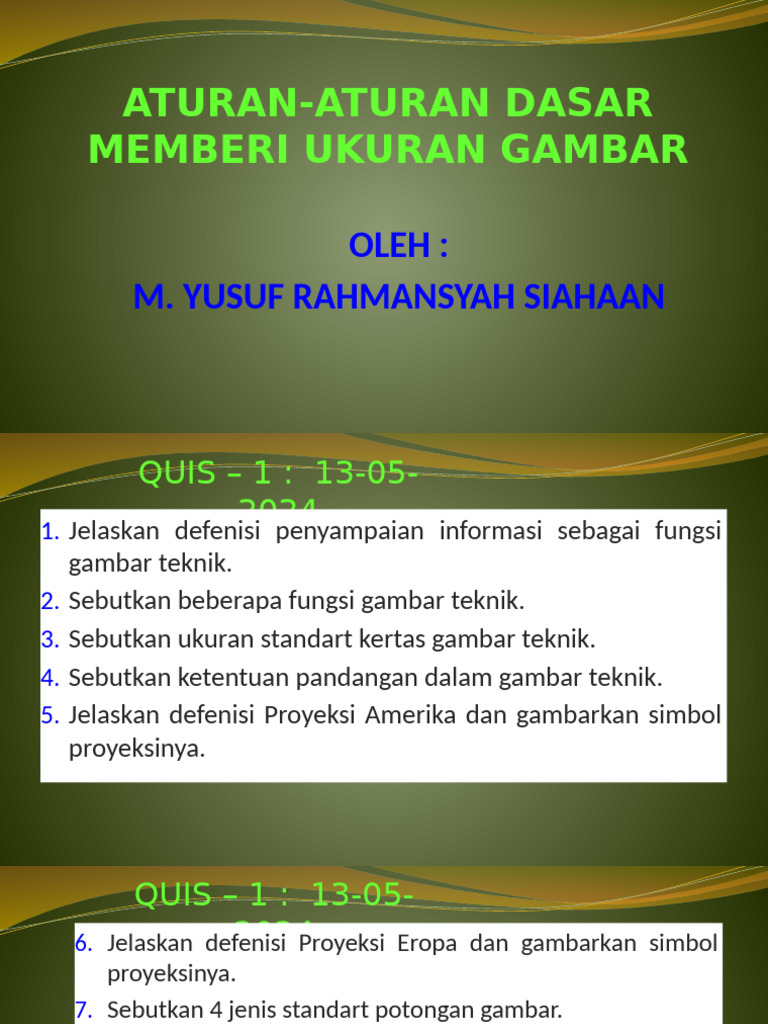 Aturan Dasar Menggambar Teknik | PDF