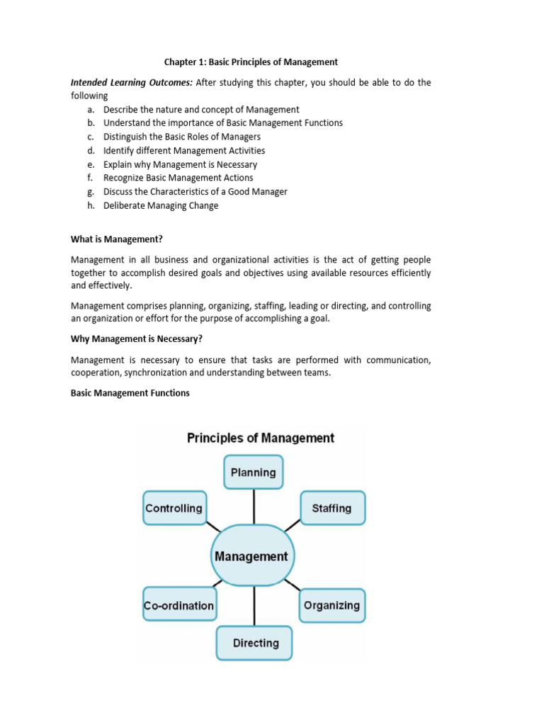 Principles of Management Overview | PDF | Science | Decision Making