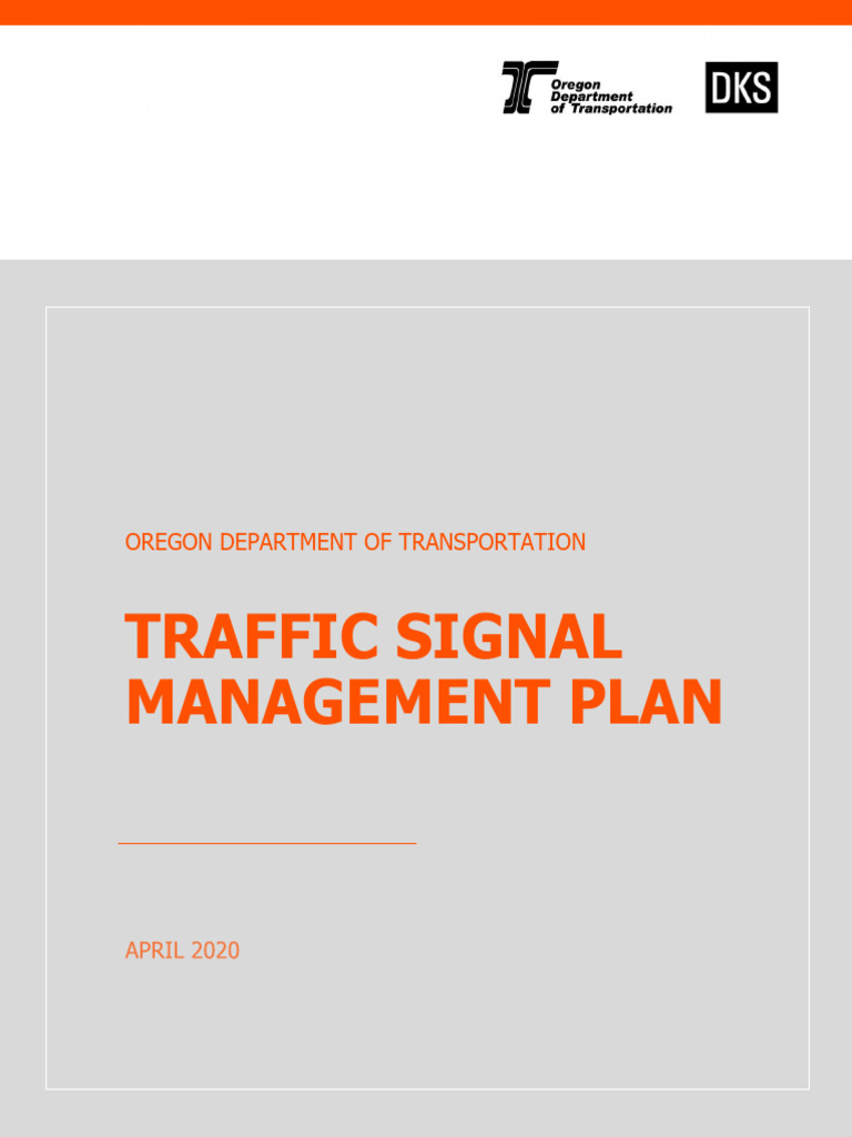 Oregon Traffic Signal Management Plan | PDF | Traffic | Performance ...