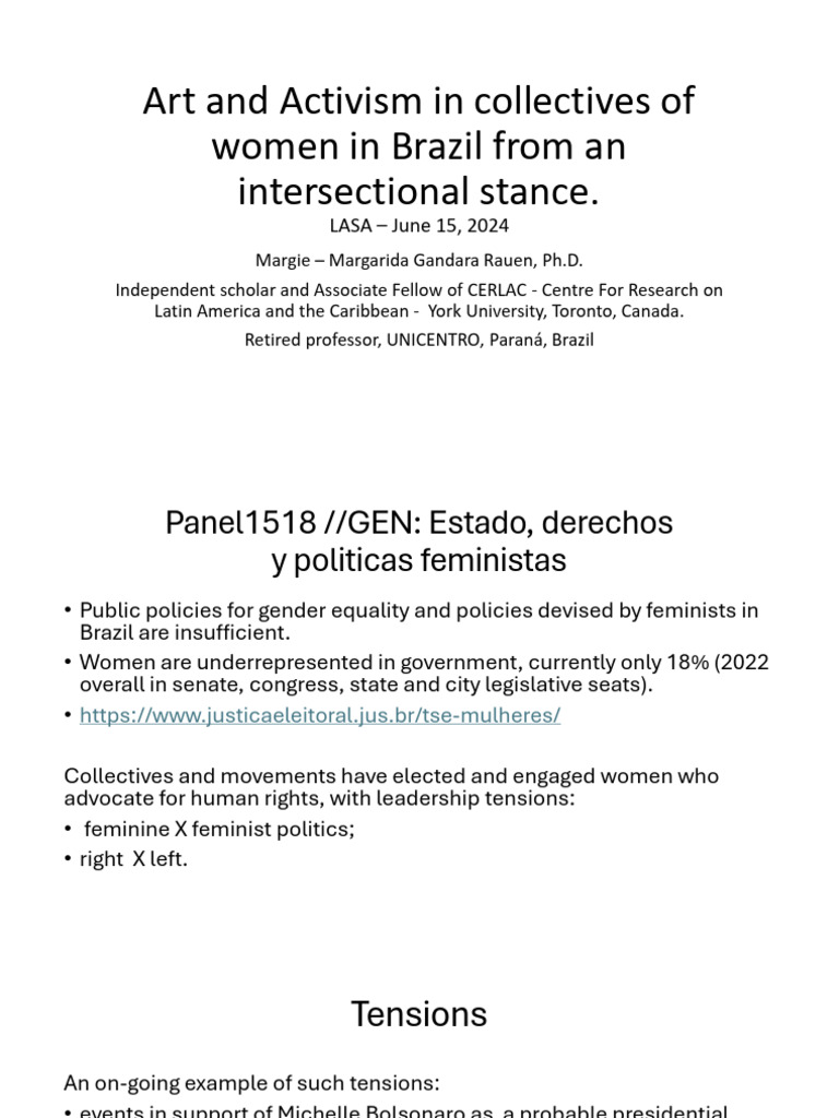 Art and Activism in Collectives of Women in Brazil - Rauen | PDF ...