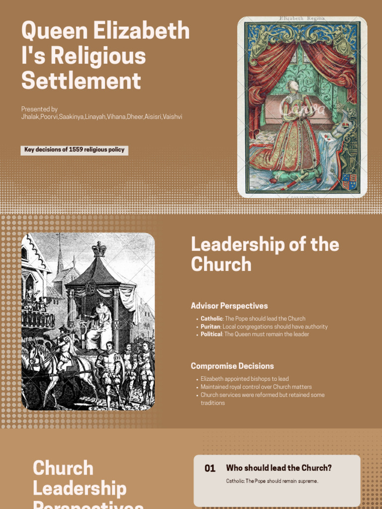 Elizabeth I's 1559 Religious Settlement | PDF | Puritans | Catholic Church
