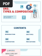 ORS Composition and Ingredients Overview | PDF | Electrolyte | Dehydration