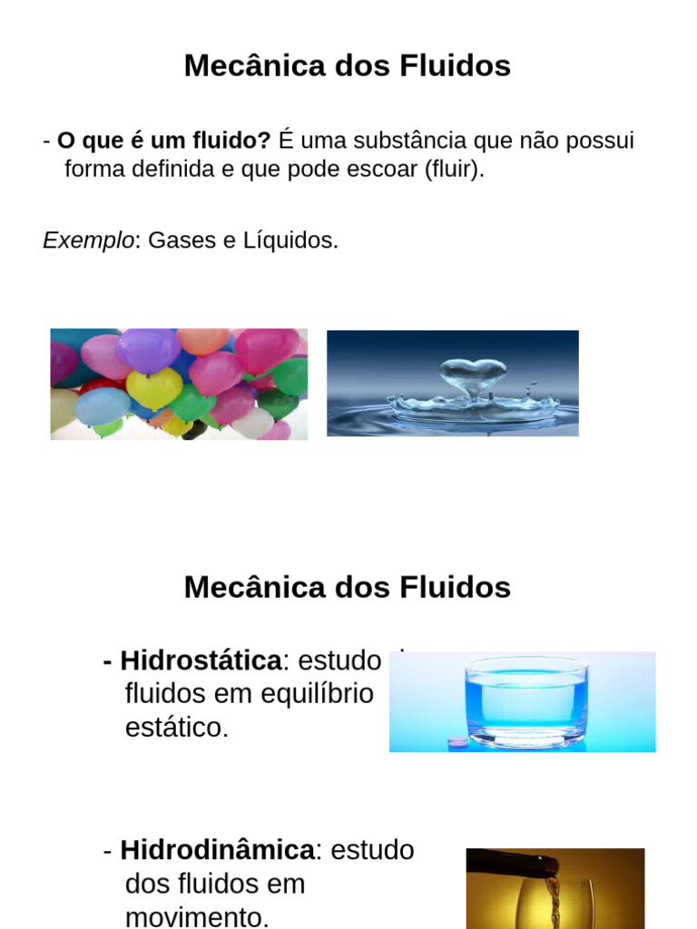Fluid Os | PDF | Pressão | Mecânica dos fluidos