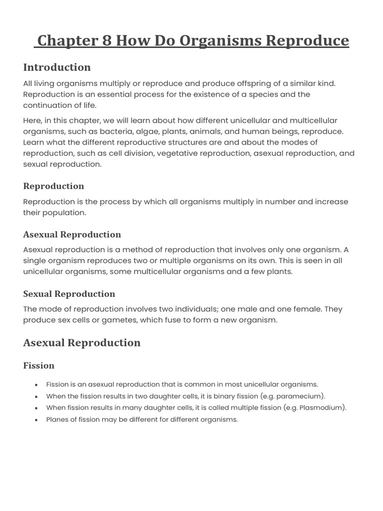 Chapter 07 How Do Organisms Reproduce | PDF | Menstrual Cycle ...