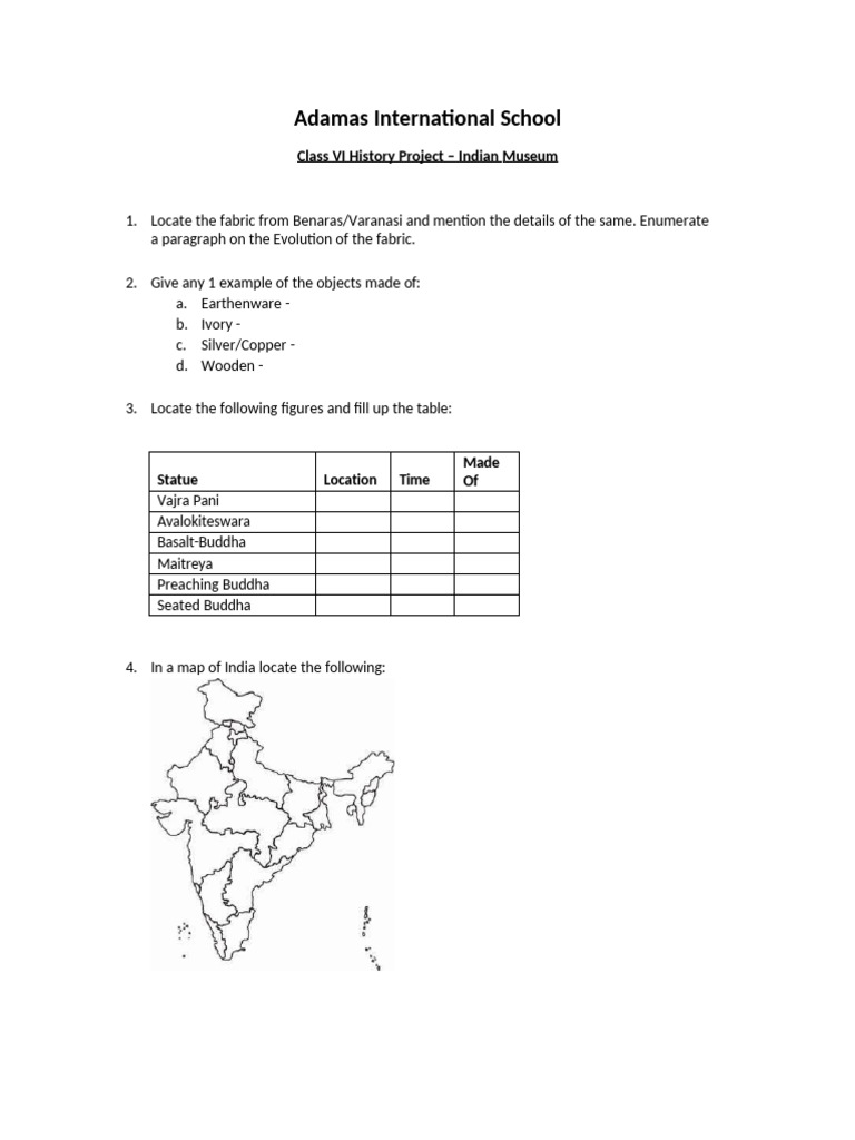 Class VI History Project | PDF