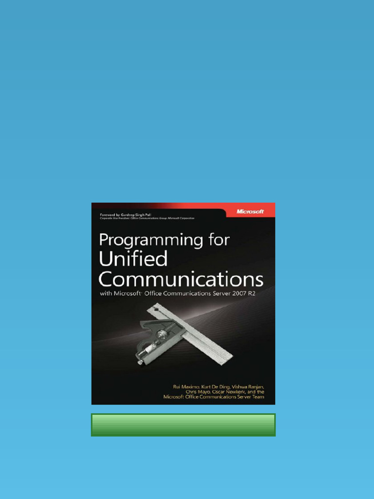 (Ebook) Programming for Unified Communications with Microsoft Office Communications Server 2007 ...