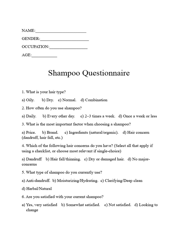 Perfume Consumer Questionnaire 2 | PDF