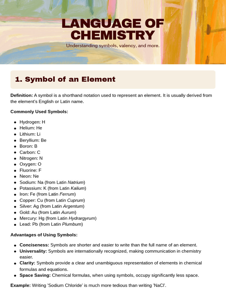 Chemical Formulas and Equations 20250712 151659 0000 | PDF | Valence ...
