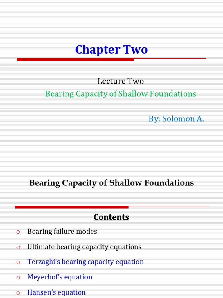Bearing Capacity of Shallow Foundations | PDF | Continuum Mechanics ...