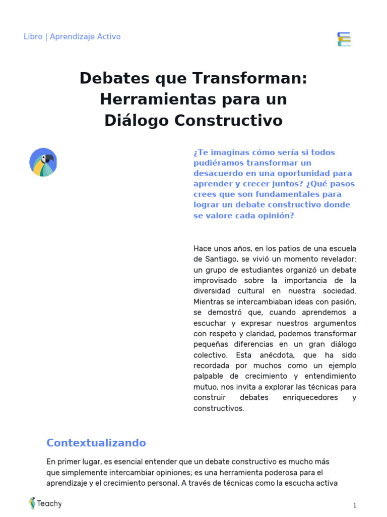 Debates Constructivos y Diálogo Respetuoso | PDF | Aprendizaje | Empatía