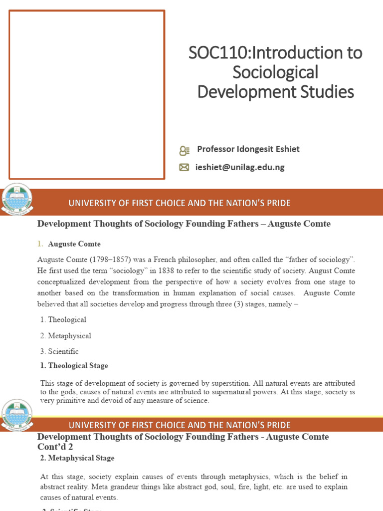 Sociological Development Theories Overview | PDF | Émile Durkheim ...