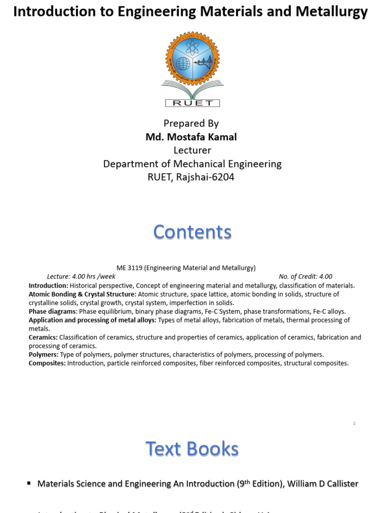 1. Introduction to Materials Science | PDF | Materials Science | Ductility