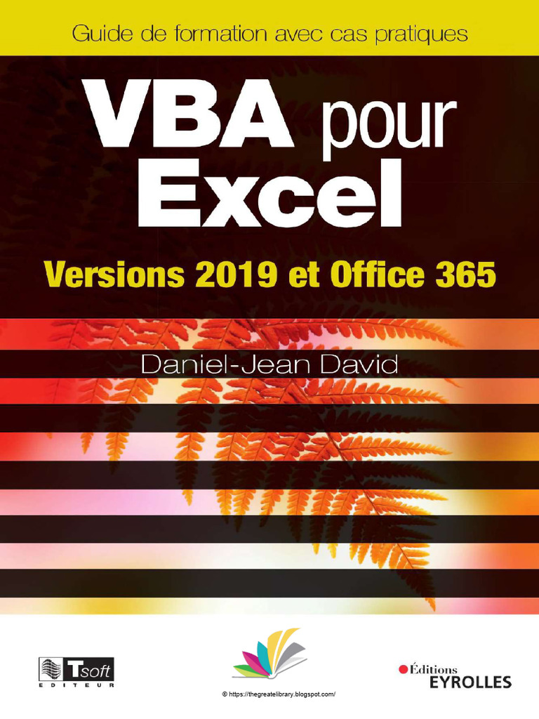 Vba Pour Excel Formation Avec Cas Pratique Pdf