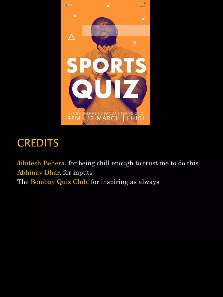 Sports Quiz (2018) | PDF