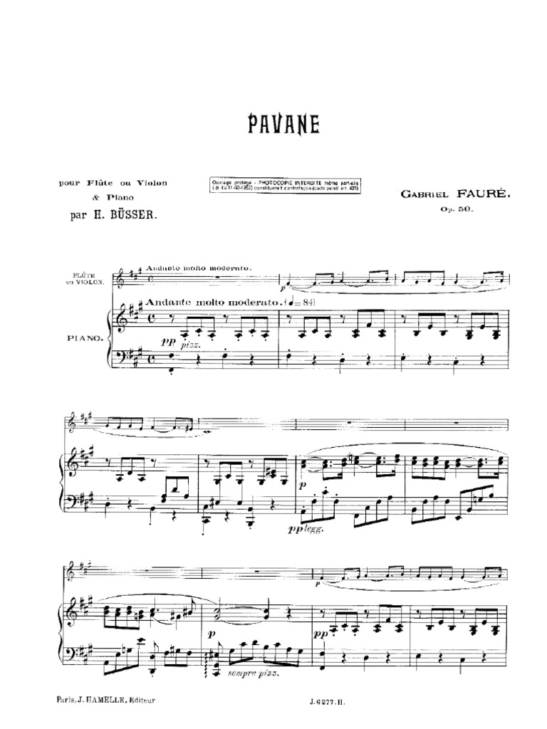 Pavane - Faure | PDF