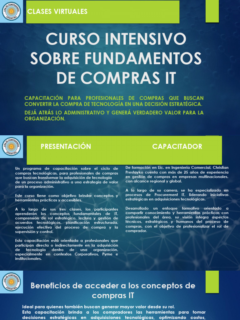 Curso Intensivo en Compras IT | PDF | Planificación | Economias