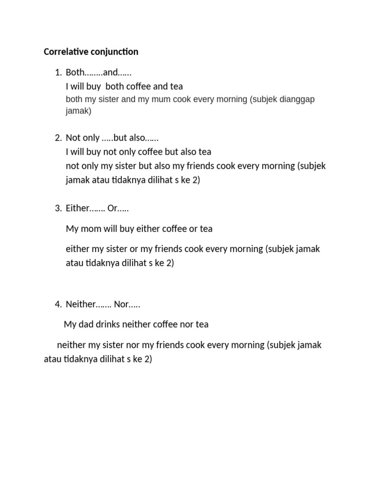 Correlative Conjunction | PDF