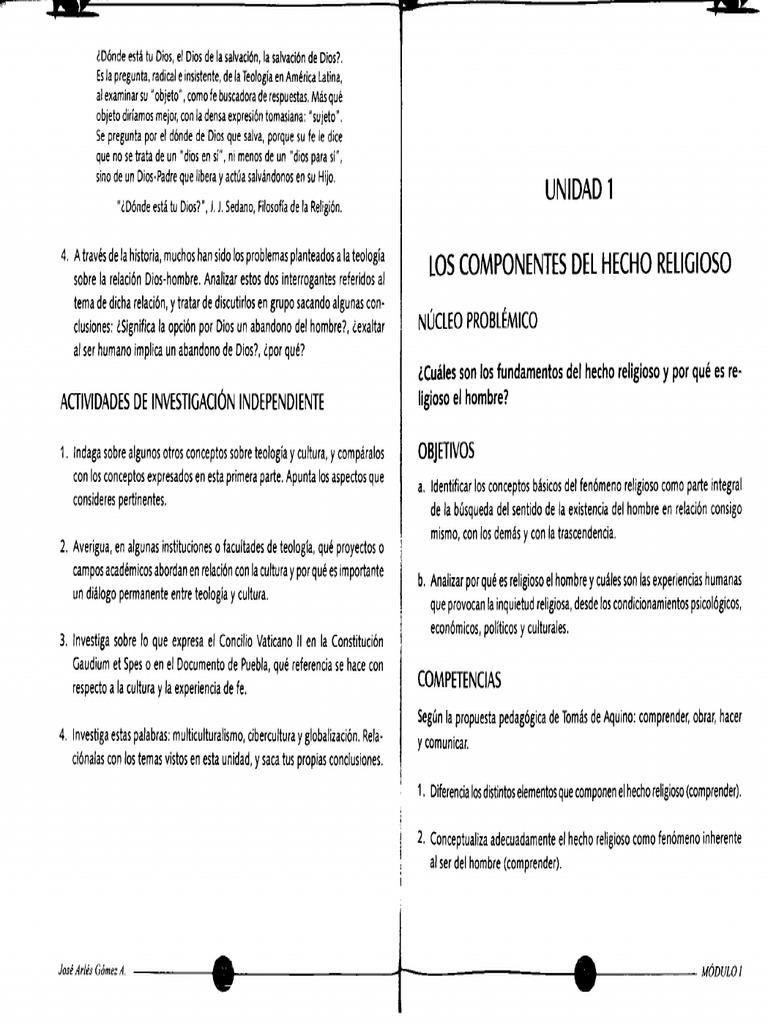 Módulo Orientativo El Hecho Religioso y Por Qué Es Religioso El Hombre ...