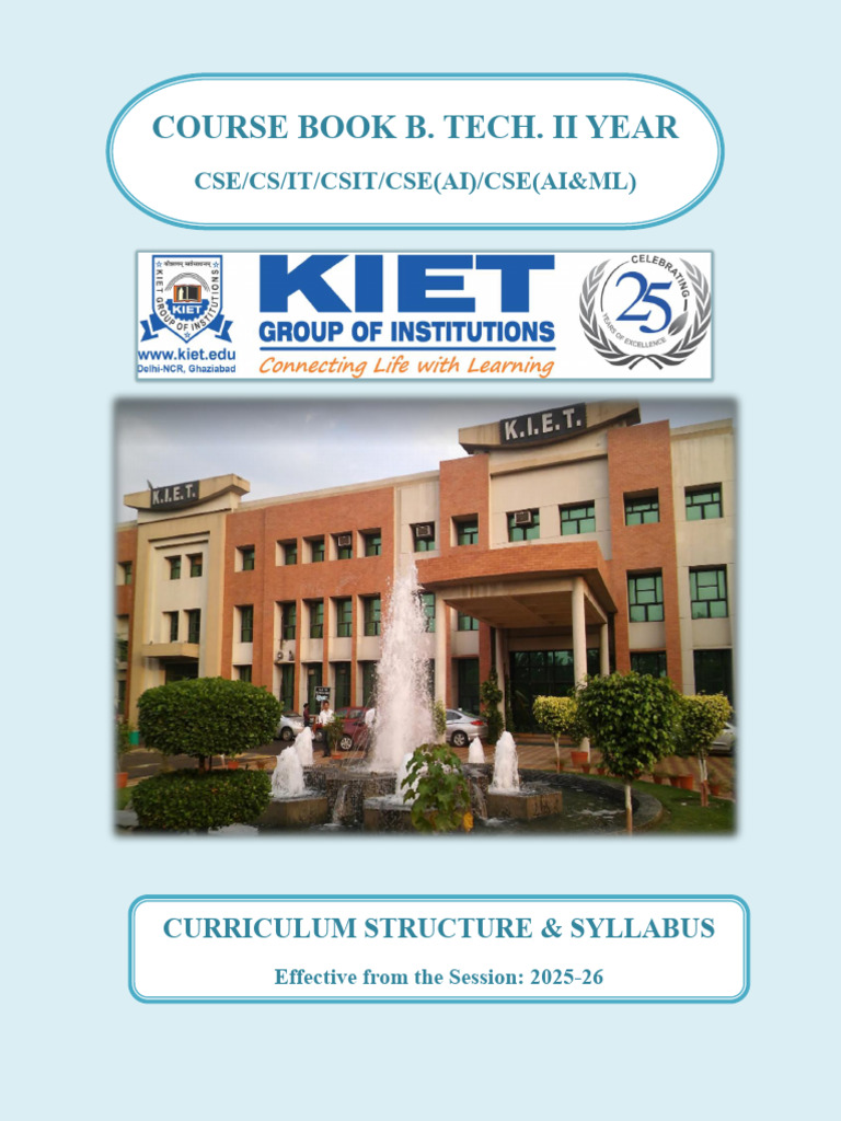 CSE - CS - IT - CSIT - CSE (AI) - CSE (AIML) - 2nd Year Course Booklet 2025-26 - 29 July | PDF ...