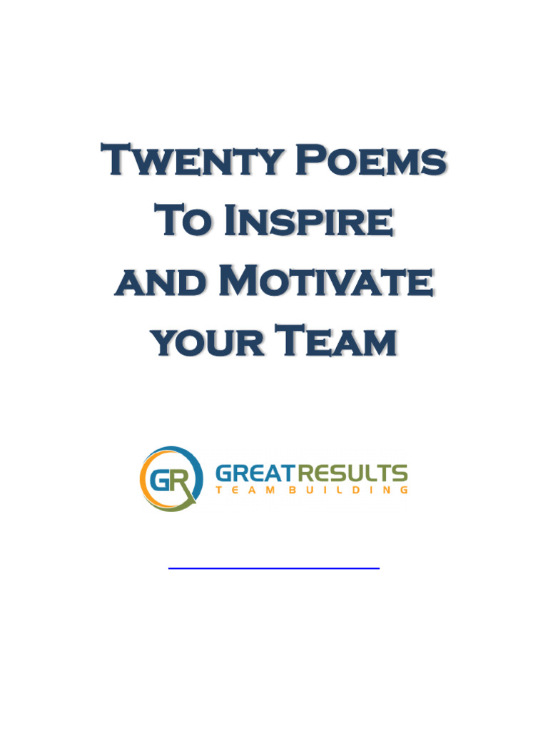 Inspiring Poems for Team Motivation | PDF