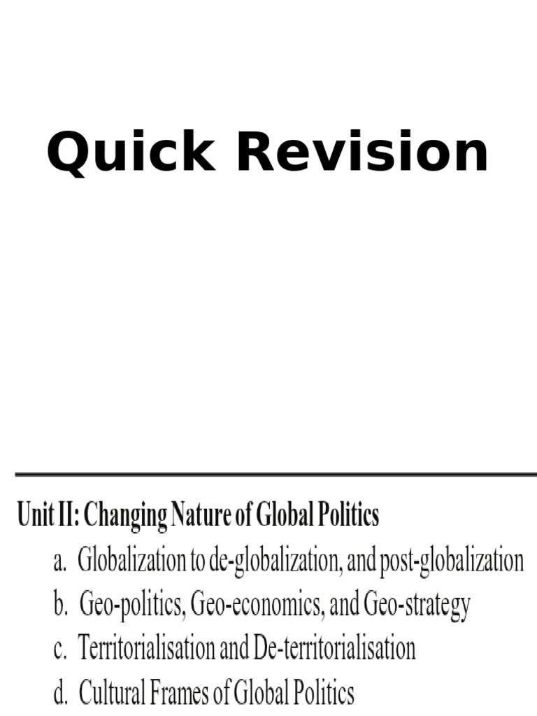 Global Politics | PDF