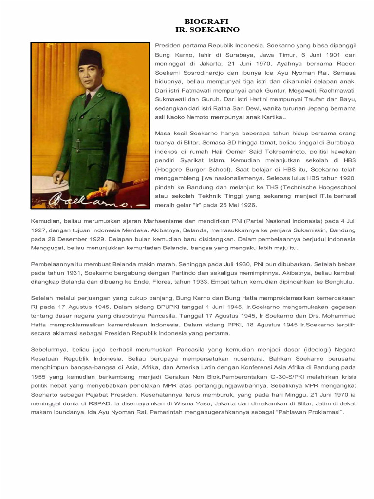 Biografi Ir. Soekarno | PDF