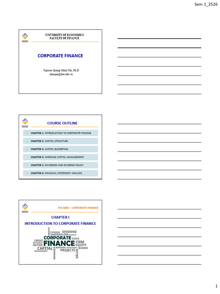 Introduction to Corporate Finance Course | PDF | Capital Structure ...