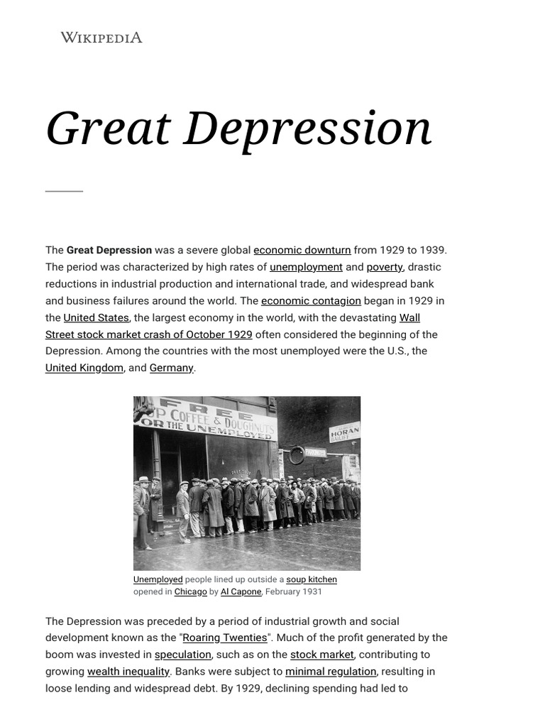 Understanding the Great Depression | PDF | Great Depression | Deflation