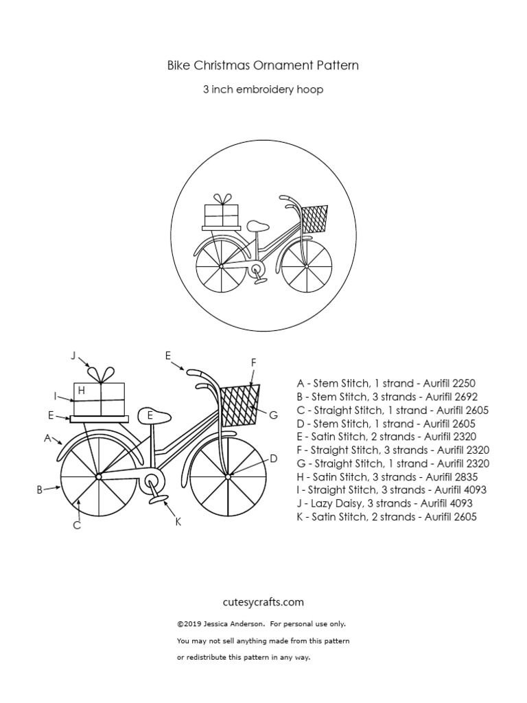 Bike Christmas Ornament | PDF