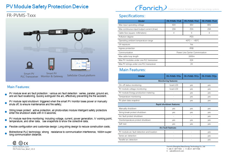 FR-PVMS-TXXX Brief en v2.3 | PDF | Solar Panel | Electrical Engineering