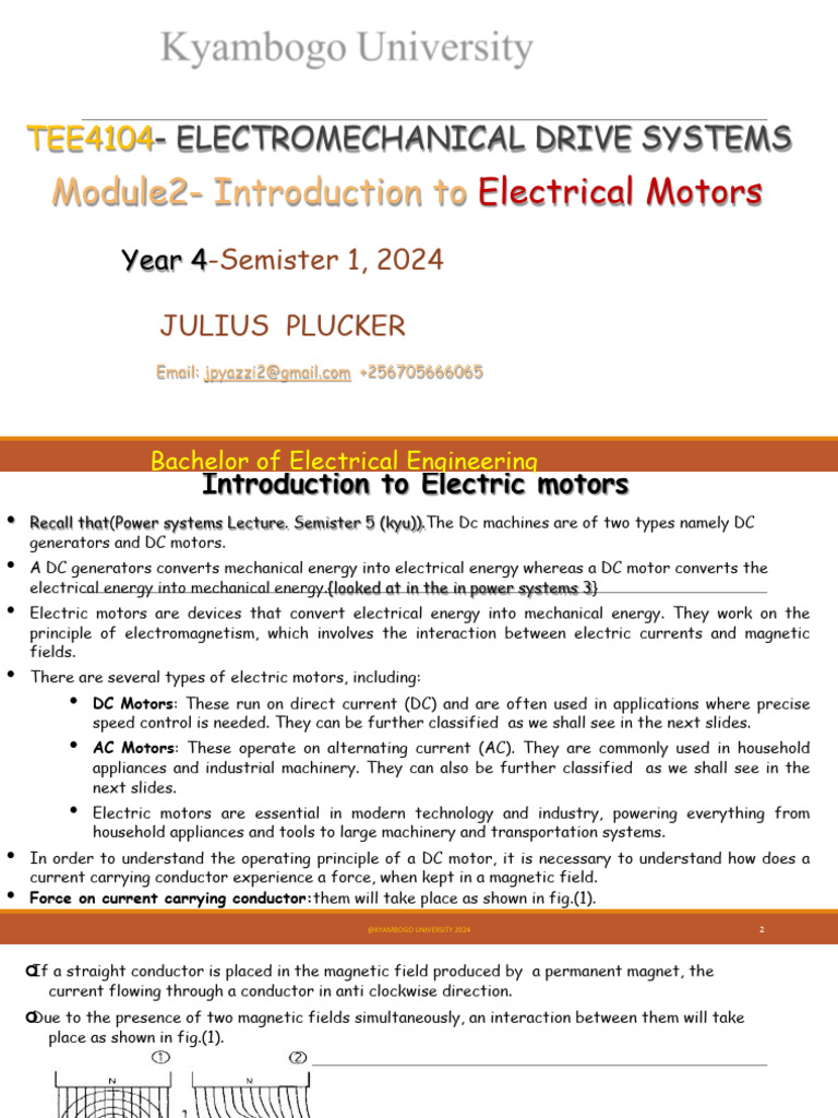 Module 2 - Introduction Toelectrical Motors Motors Notes-2 | PDF ...
