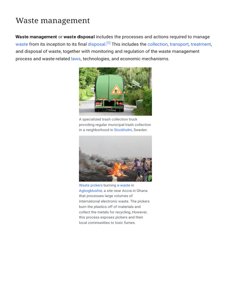 Waste Management Overview and Challenges | PDF | Waste Management ...