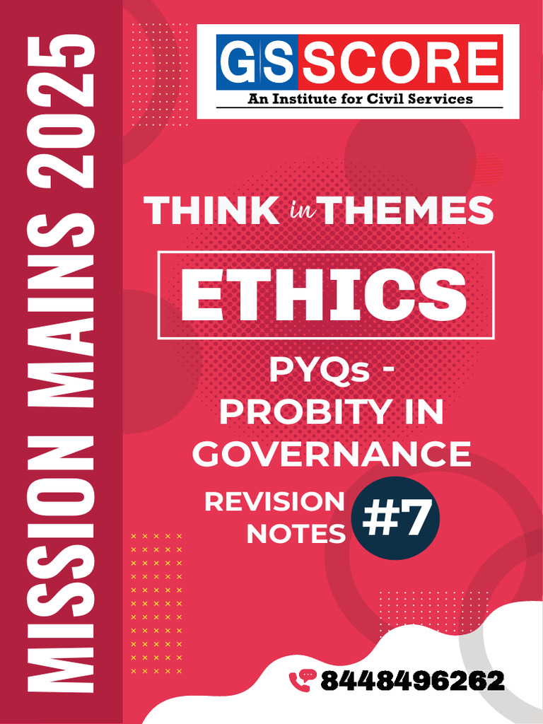Probity in Governance PYQs Guide | PDF | Governance | Government