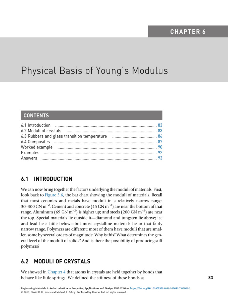 Young's Modulus in Cross-Linked Polymers | PDF | Composite Material ...