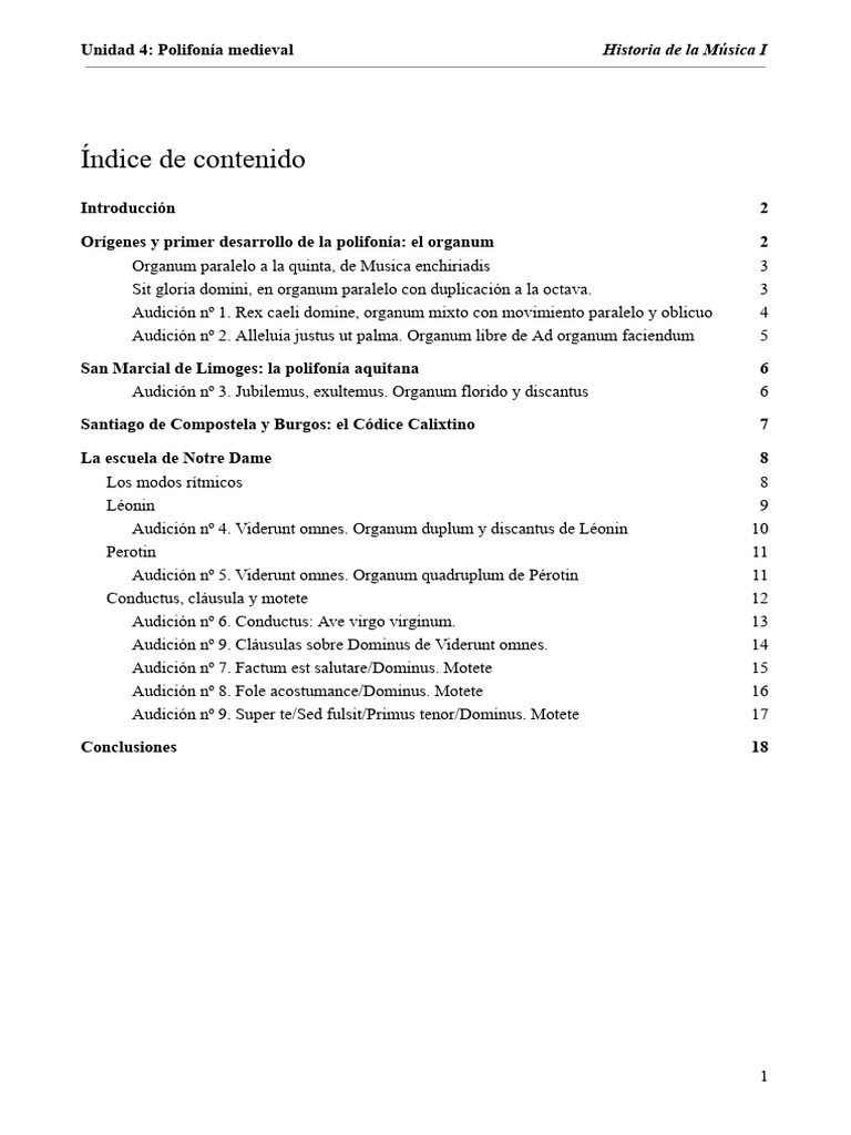 Apuntes U4_ Orígen de La Polifonía (1) | PDF | Composiciones Musicales ...