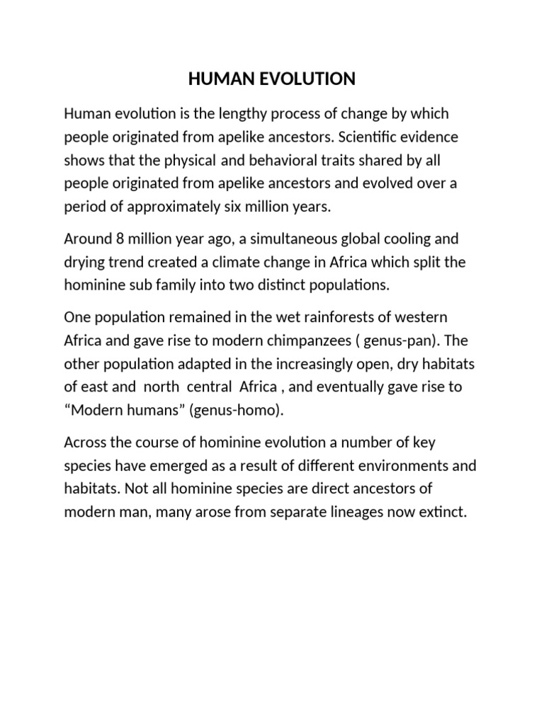 Human Evolution | PDF