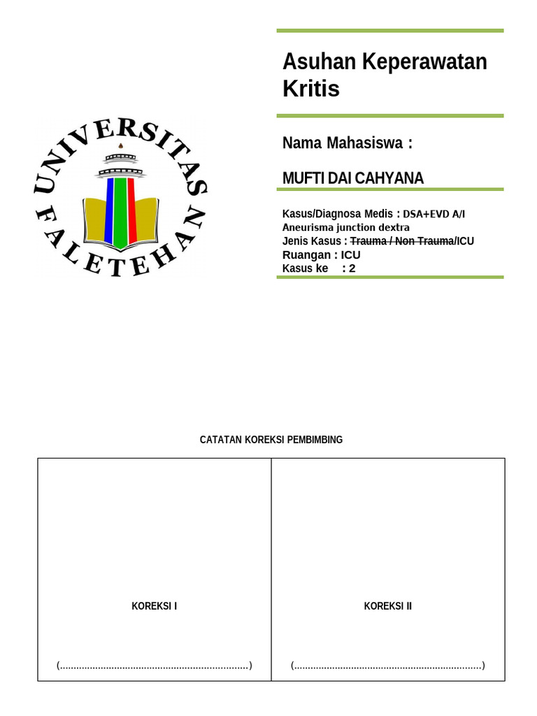 Asuhan Keperawatan ICU Aneurisma Serebri | PDF