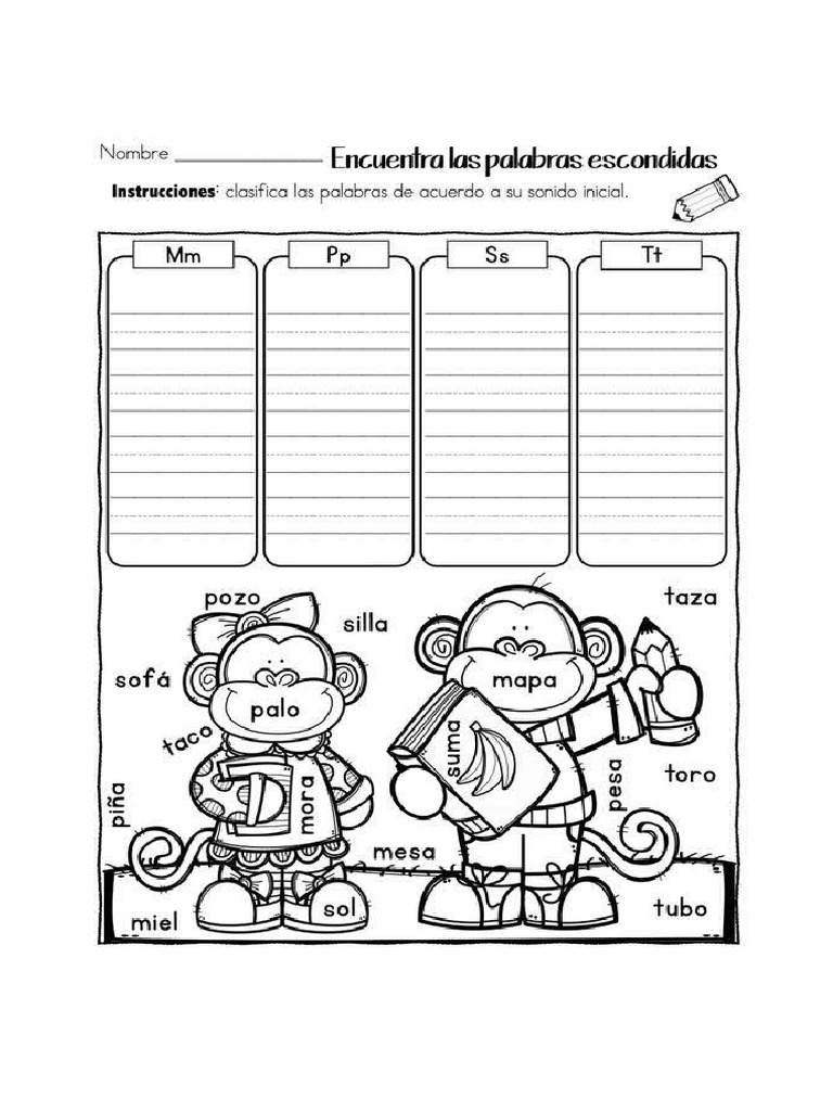 Sílabas, M, P, S, T | PDF