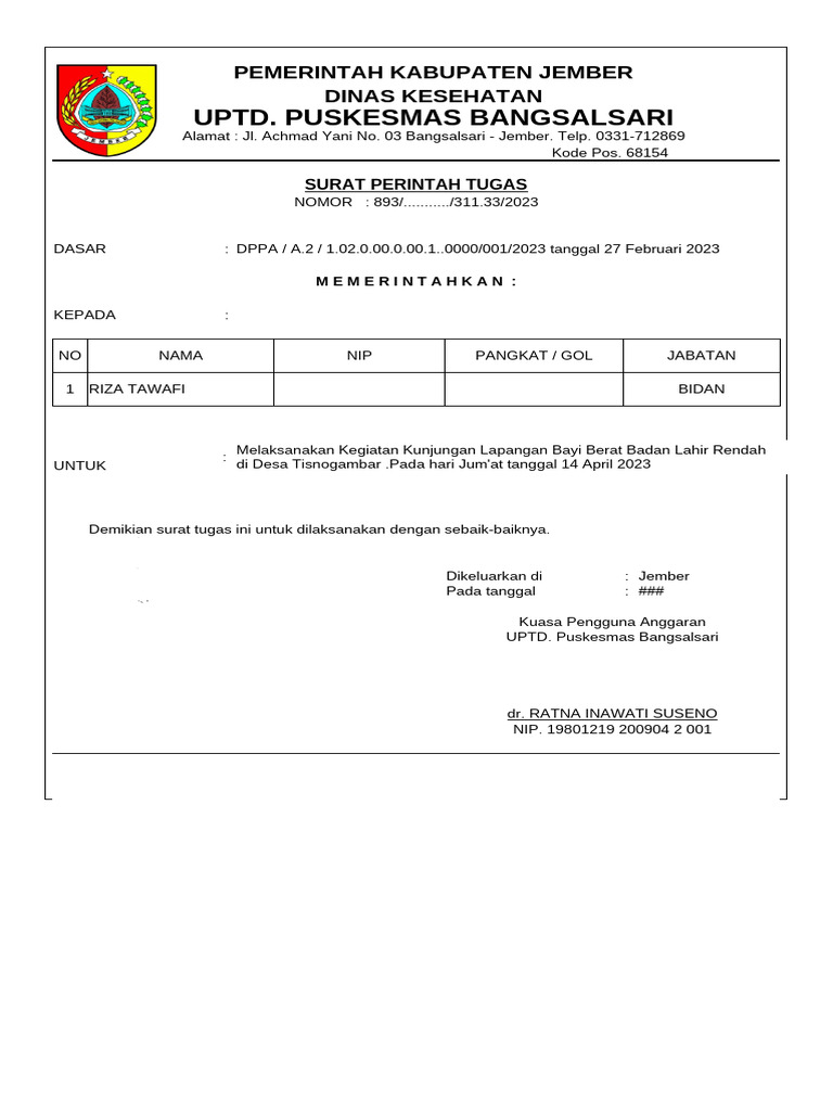 Format - Perjadin 2023 | PDF