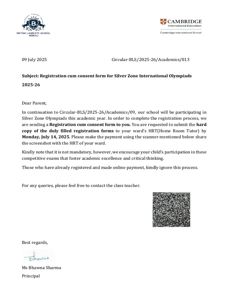 Circular-BLS 2025-26 Academics 013 | PDF