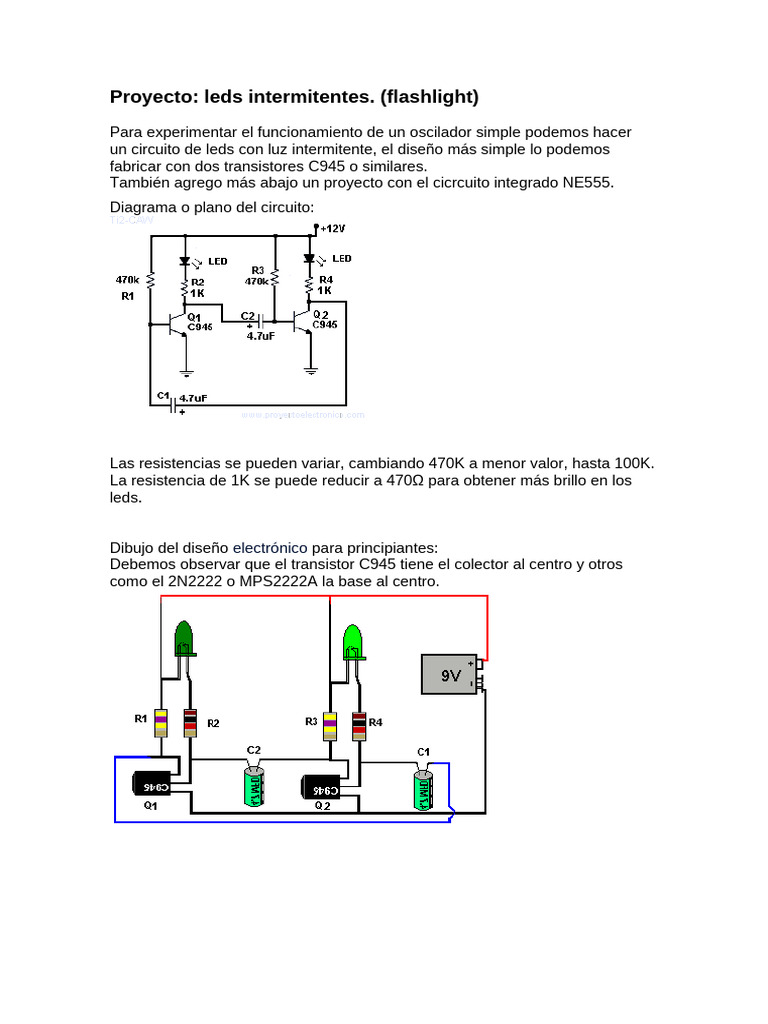 Proyectos Con LEDs | PDF | Diodo emisor de luz | Altoparlante