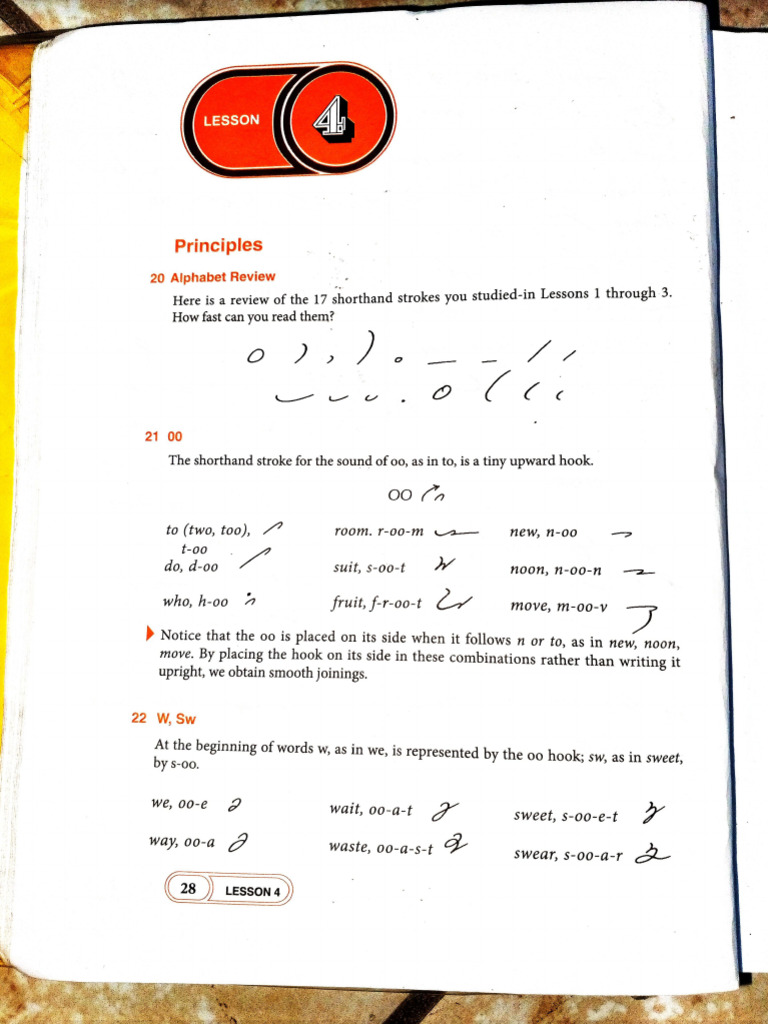 Shorthand - Lesson 4 A La Lesson 11 | PDF