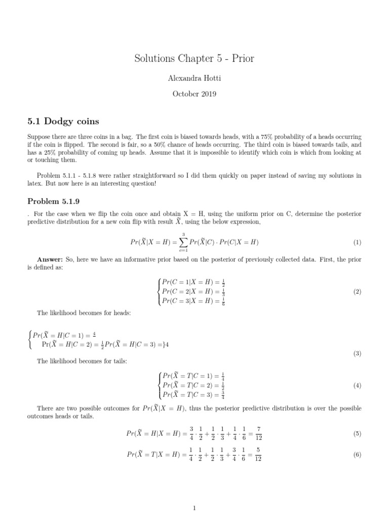 Solutions Chapter 5 | PDF | Probability Distribution | Probability