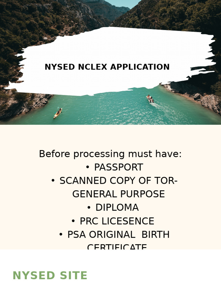 NYSED NCLEX Application Guide for Nurses | PDF | National Council ...