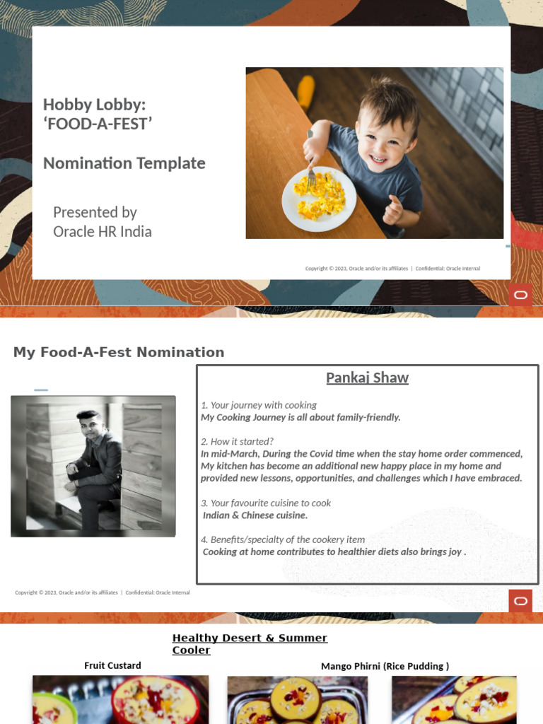 Hobby Lobby Food-A-Fest Nomination Guide | PDF | Cuisine | Foods