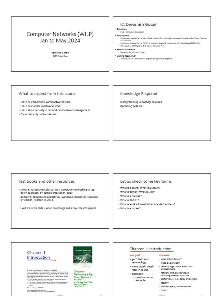 Computer Networks Course Overview 2024 | PDF | Computer Network | Internet