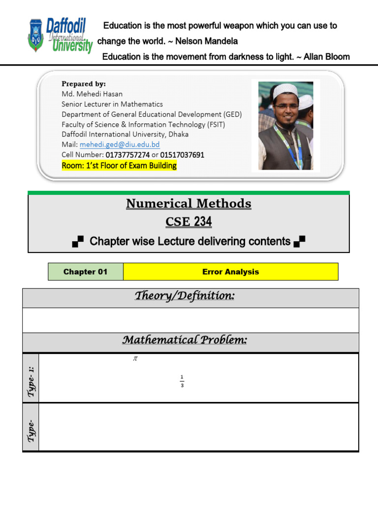 Numerical Methods Problem List of Spring 2020 | PDF | Integral | Numerical Analysis